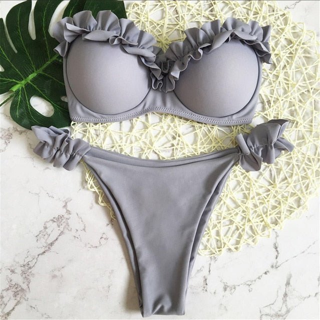 Cara Bandeau Bikini Push Up Swimsuit Bikini Set - Sunset And Swim