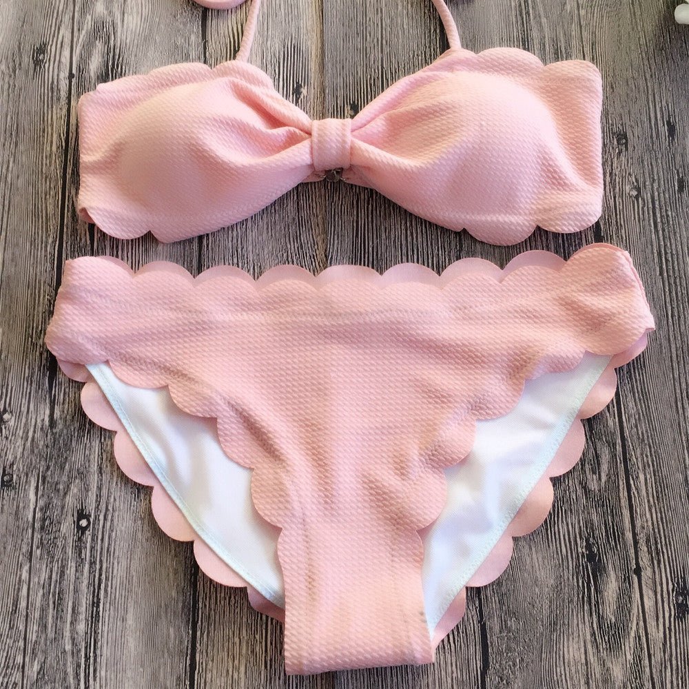 Darcy Push Up Bikinis Swimsuit Scalloped Bikini - Sunset And Swim